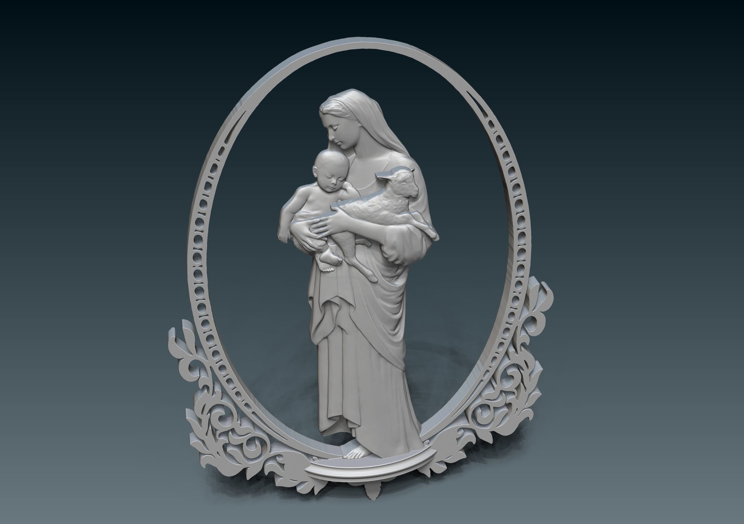 Virgin Mary 3D model 3D printable | CGTrader