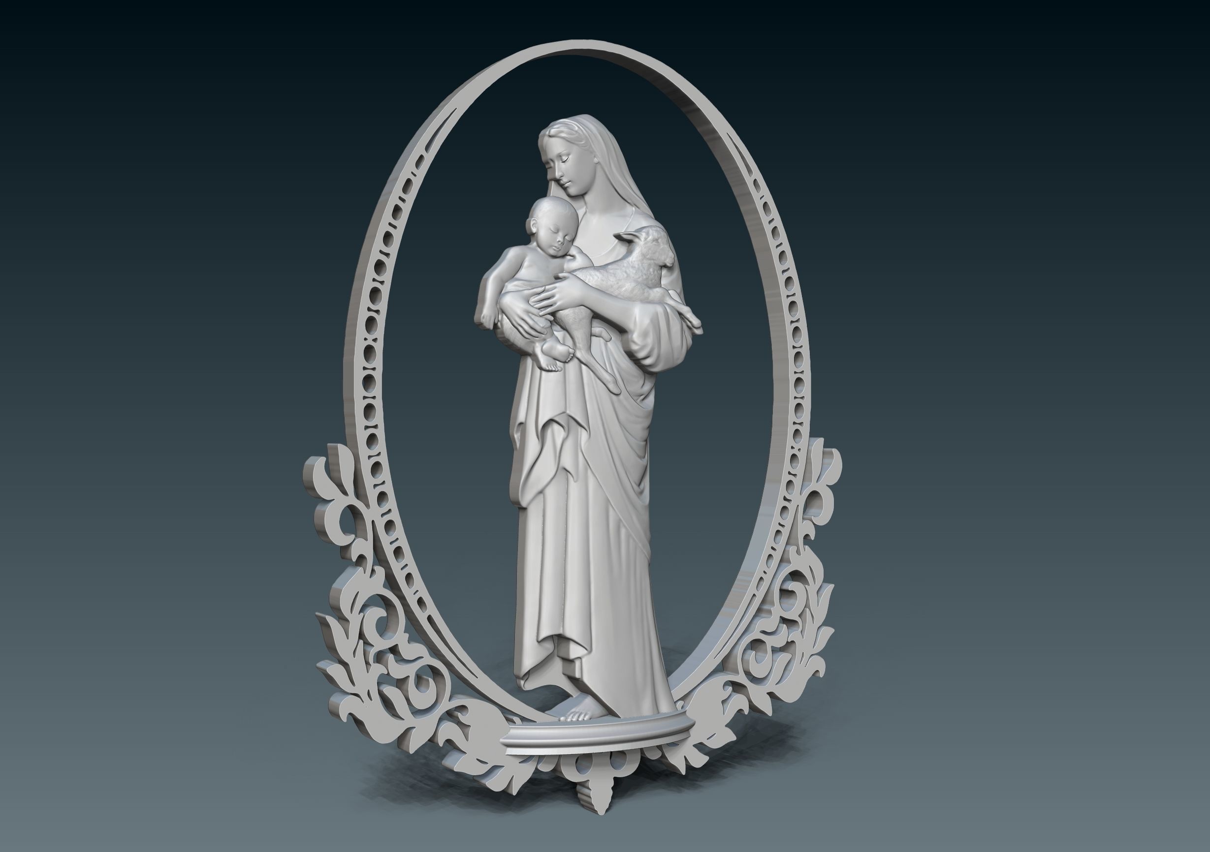 Virgin Mary 3D model 3D printable | CGTrader