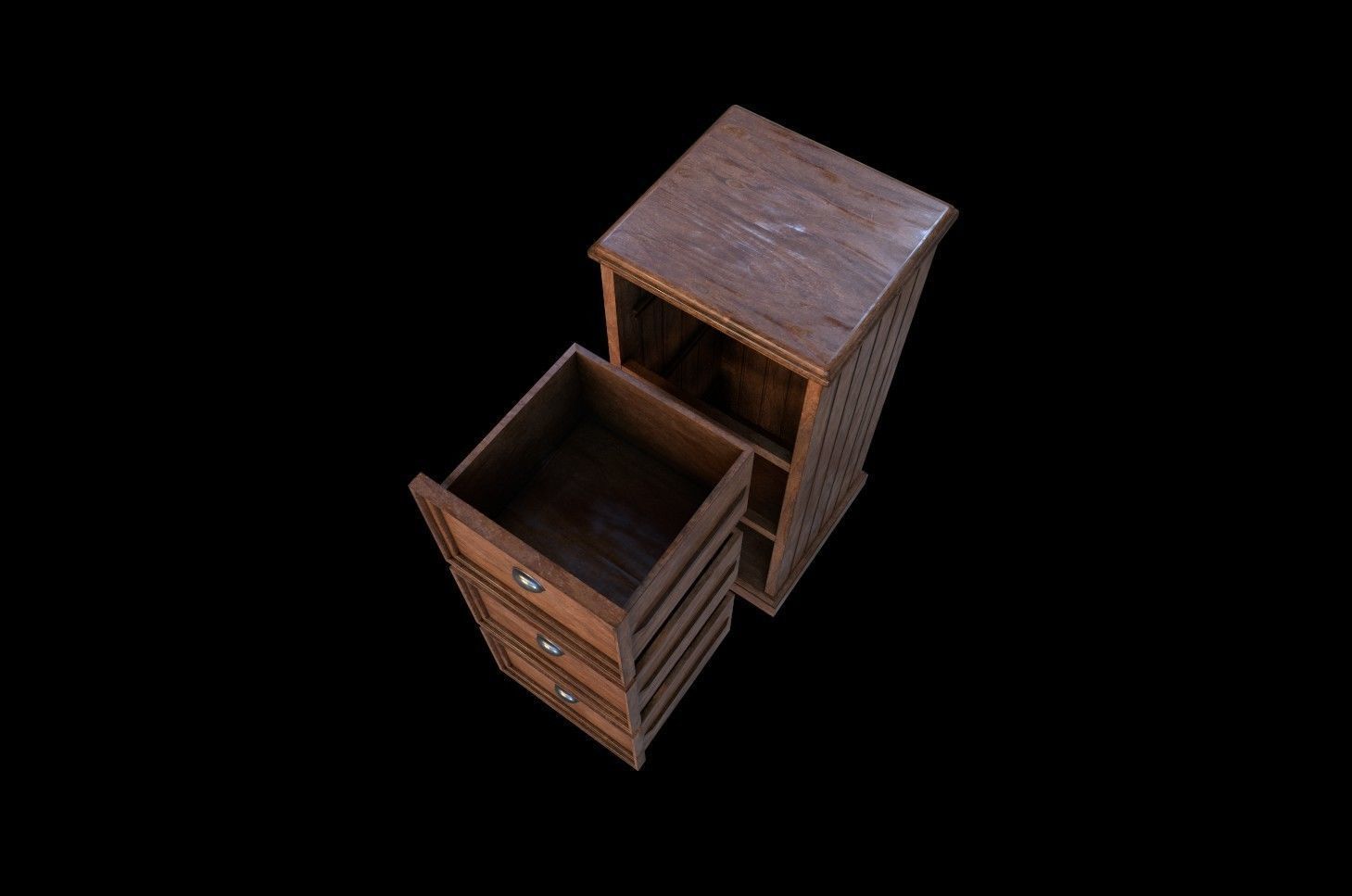 3D model Wood File Cabinet VR / AR / low-poly | CGTrader