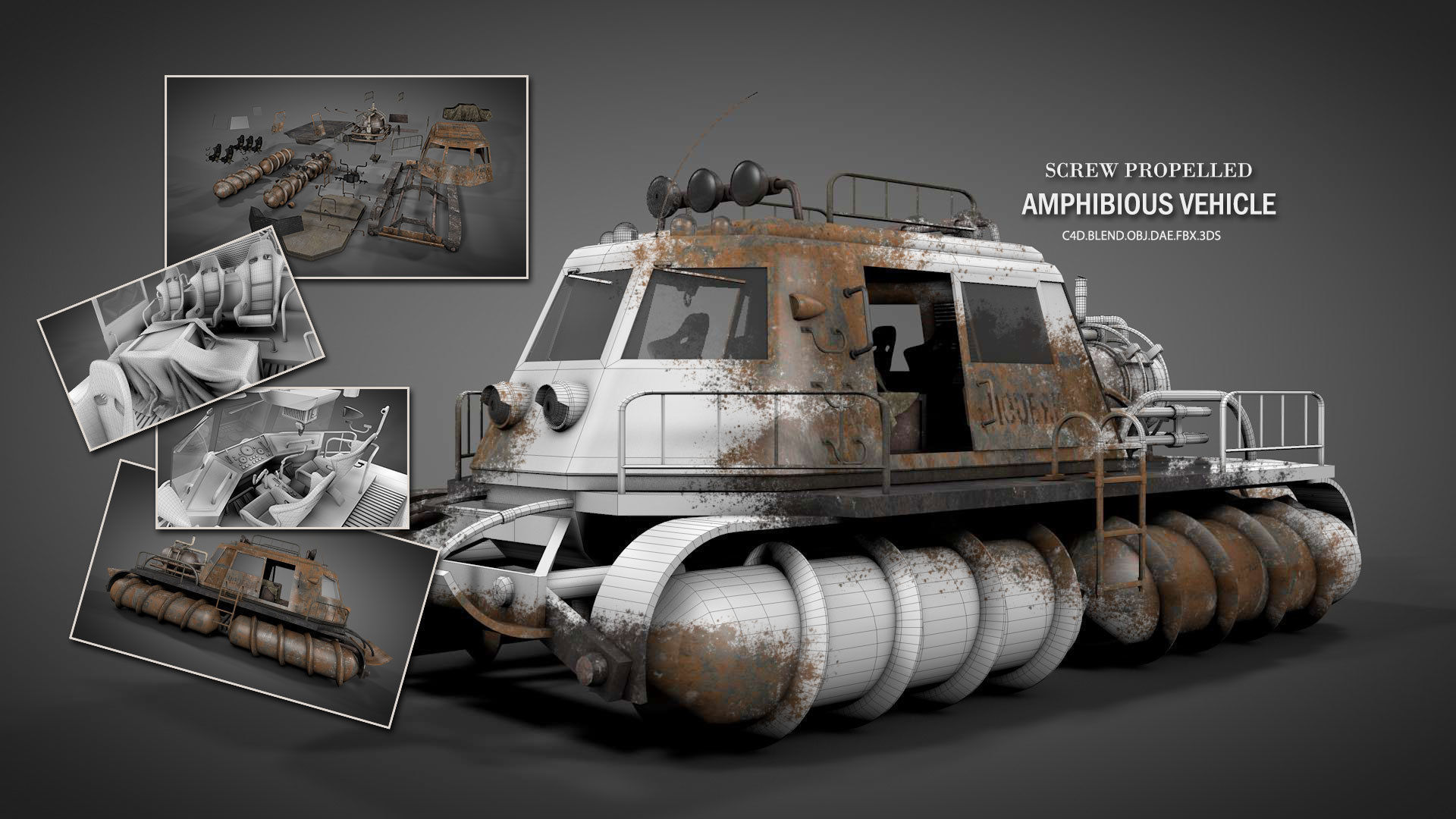 Screw Propelled Amphibious Vehicle 3D model | CGTrader