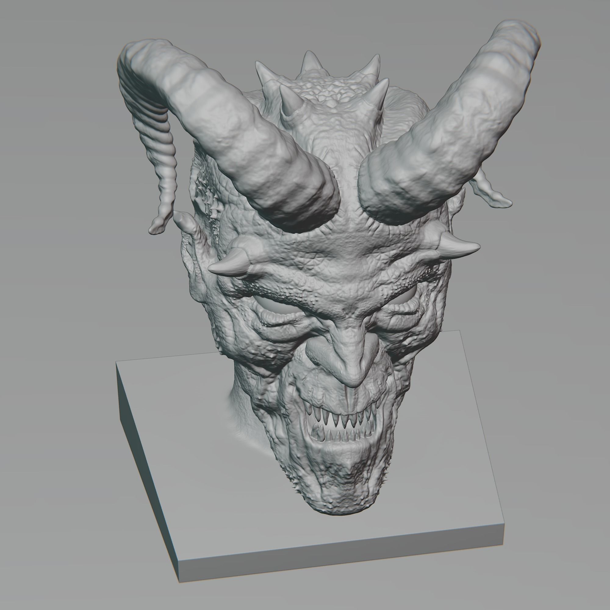 Demon statue 3D model | CGTrader