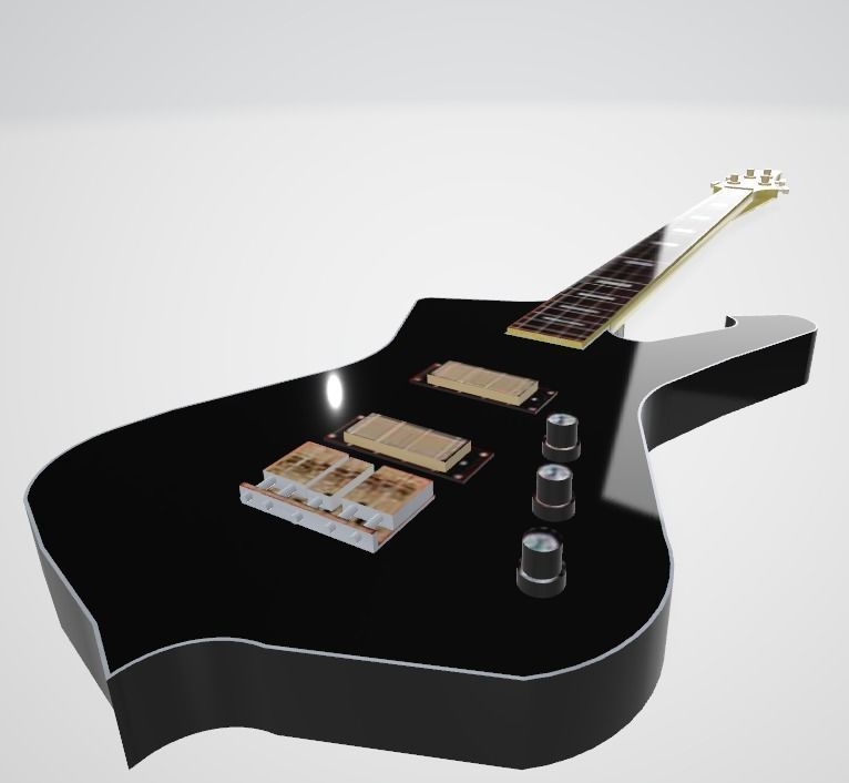 LowPoly Bass Guitar free VR / AR / low-poly 3D model | CGTrader