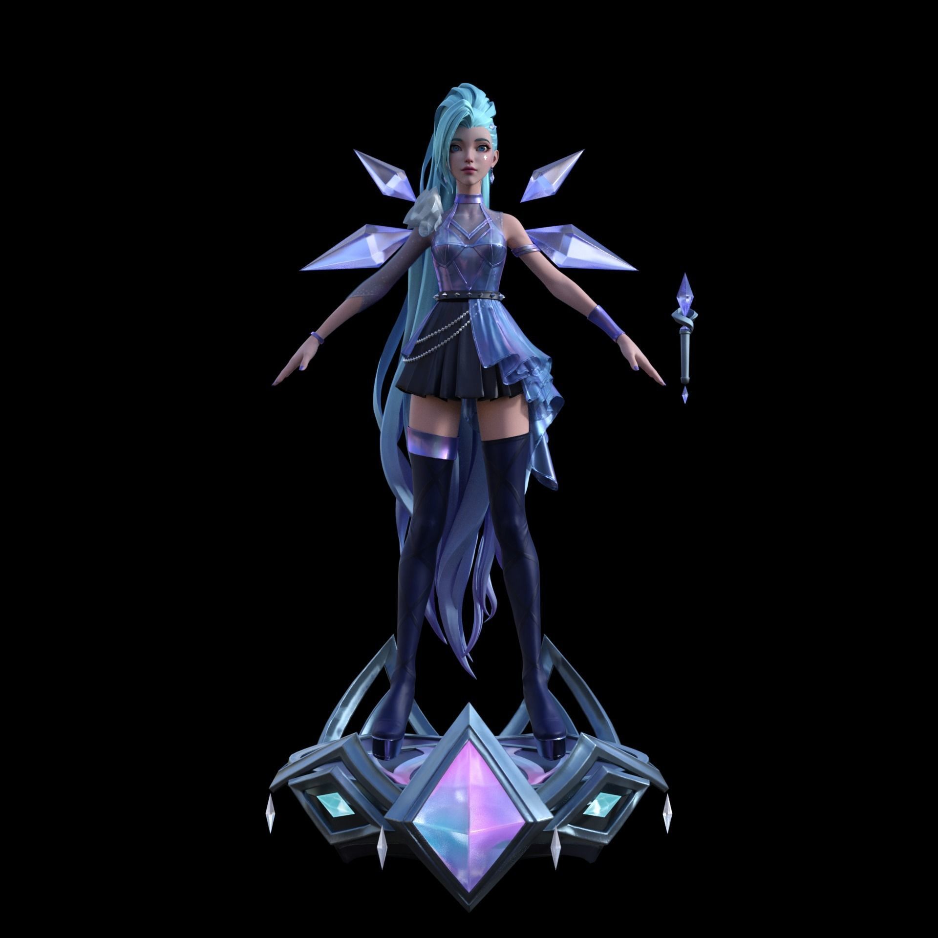 League of Legends - KDA ALL OUT Seraphine RIGGED 3D model rigged | CGTrader
