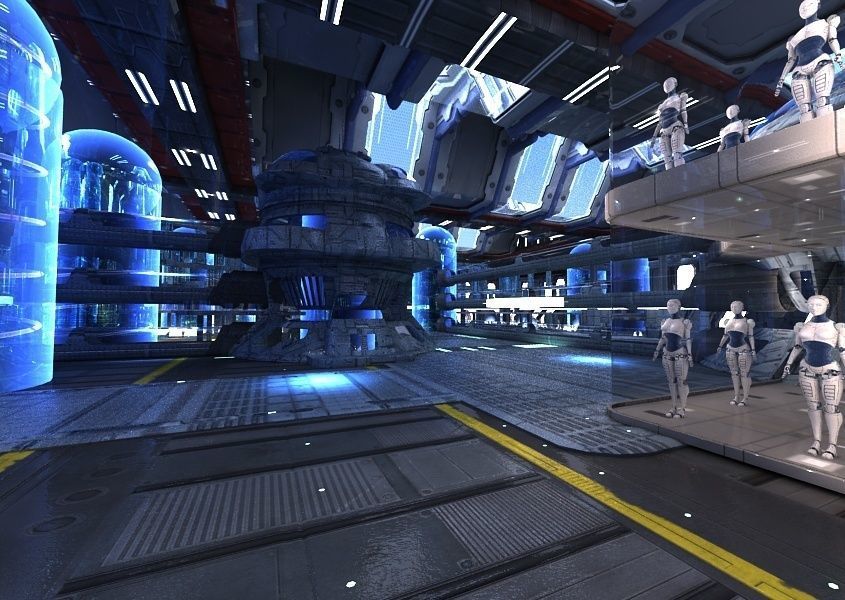 Sci Fi Factory Interior 3D model | CGTrader