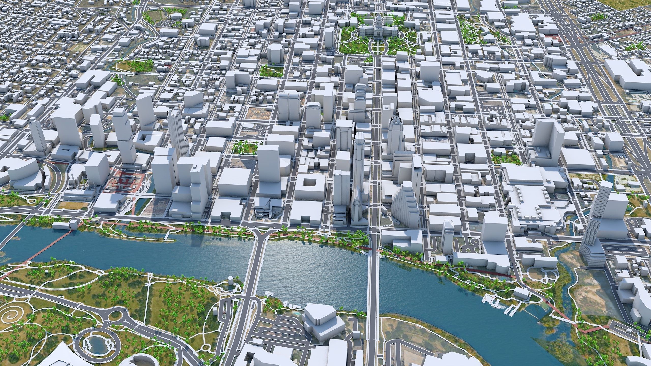 3D model Austin Downtown Texas USA VR / AR / low-poly | CGTrader