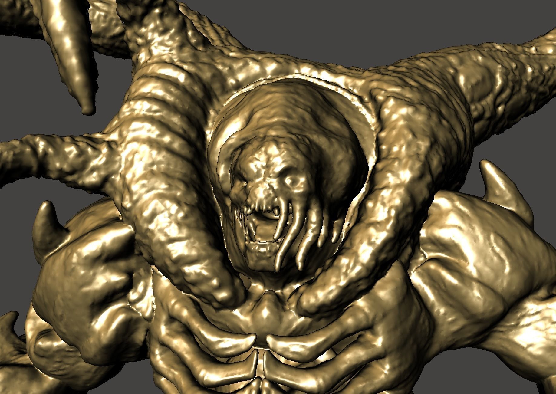 Lambent Berserker - Gears of War 3 ultra detailed high-poly STL 3D ...