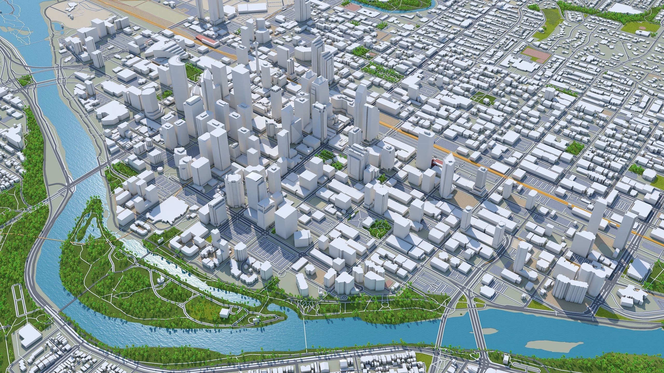 3D model Calgary Downtown Canada VR / AR / low-poly | CGTrader