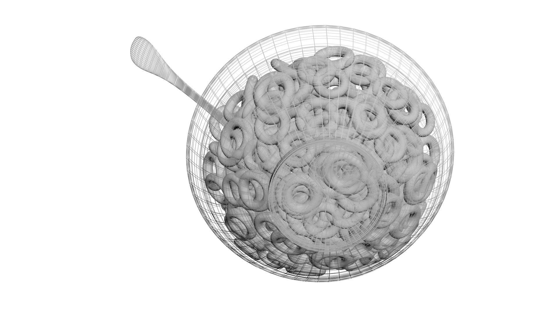 Bowl of Colorful Cereals 3D model | CGTrader