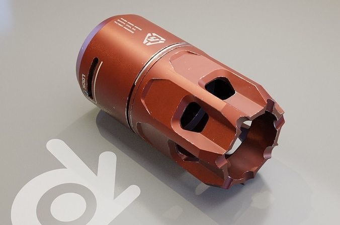 Strike Industries Oppressor Flash Hider blender model 3D model | CGTrader