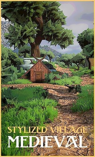 3D model Modular Stylized Medieval Village Kit VR / AR / low-poly ...