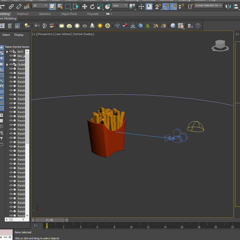 French fries cartoon 3D model | CGTrader