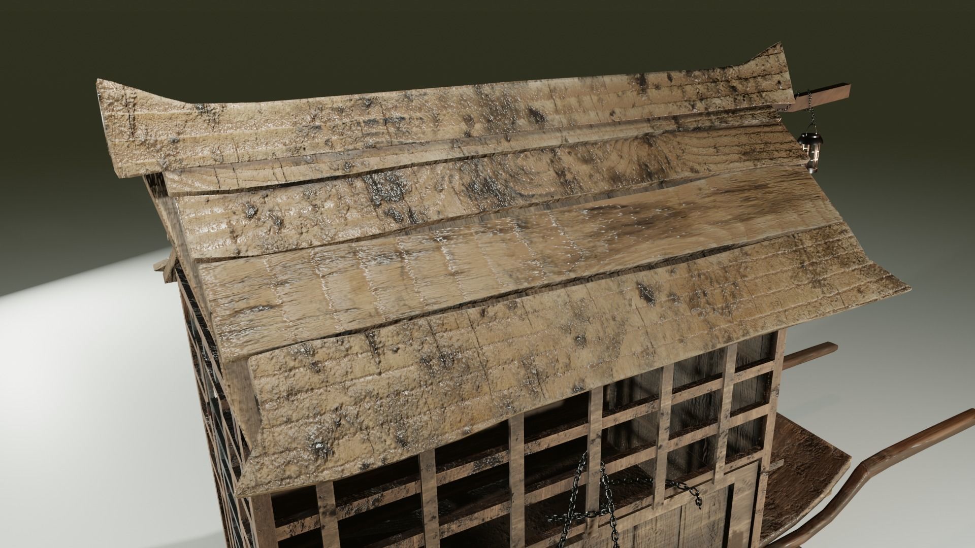 3D model Medieval Horse Cage Cart LP 3D model prisoner carriage VR / AR ...