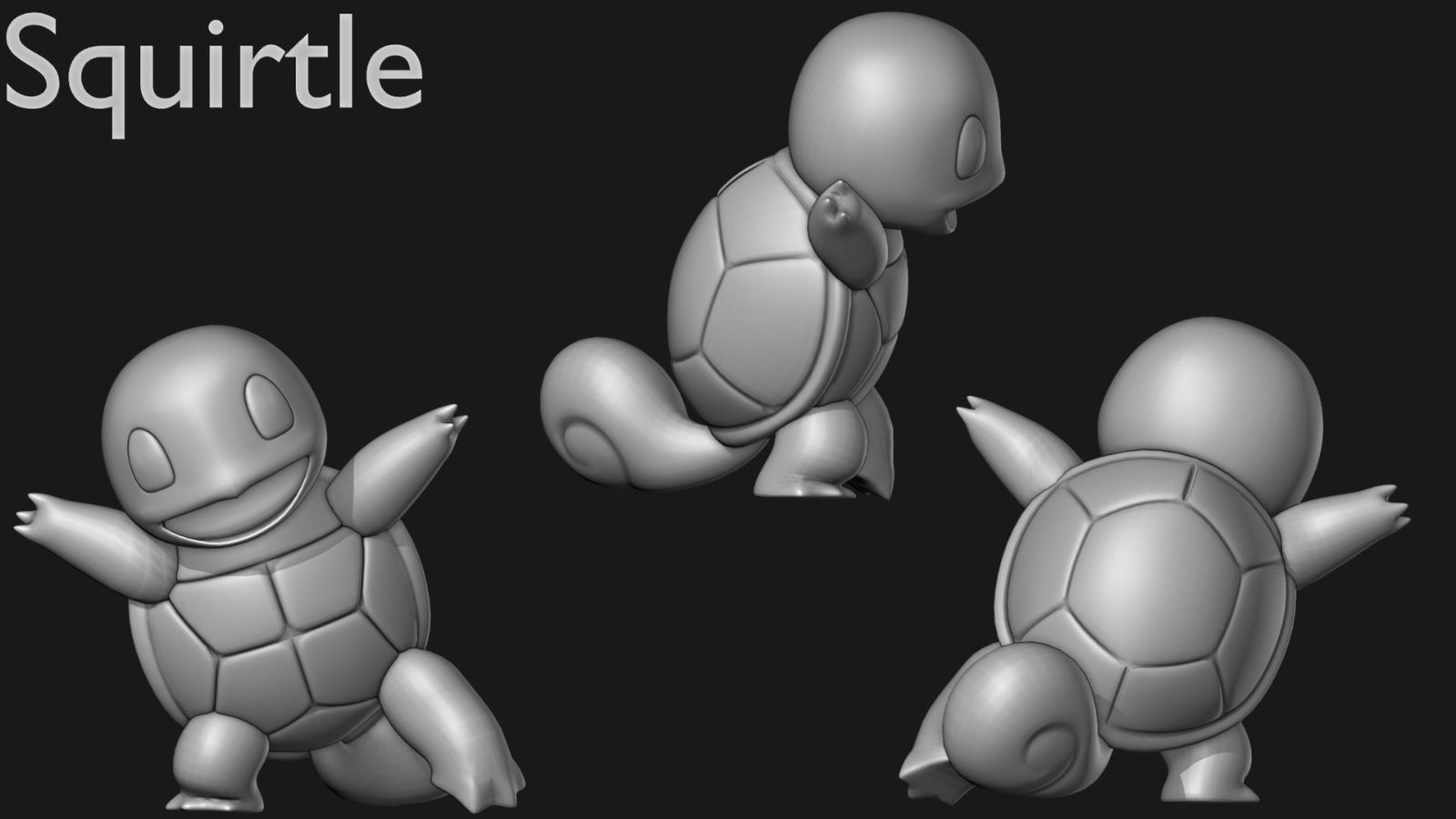 Pokemon Squirtle 3D model 3D printable | CGTrader