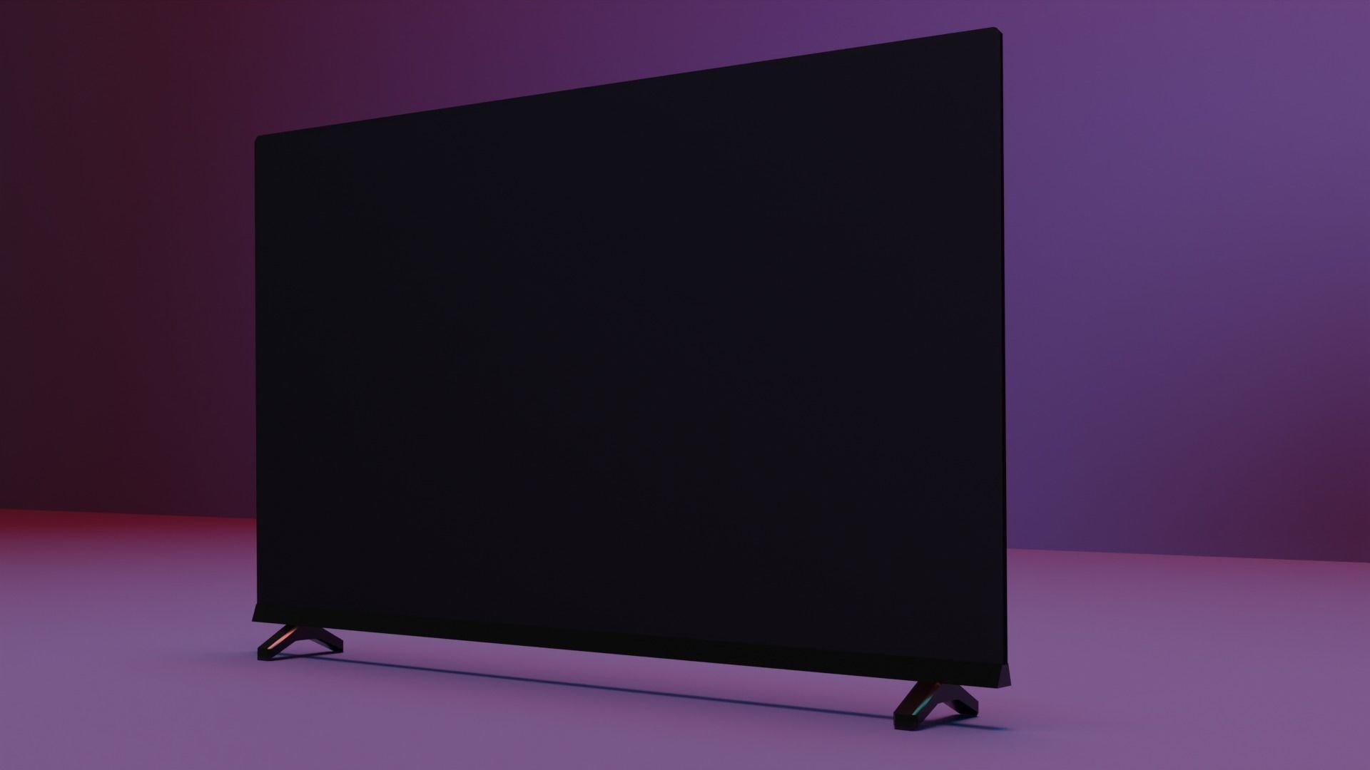 3D model Very simple Interior Modern TV PBR Low-Poly VR / AR / low-poly ...