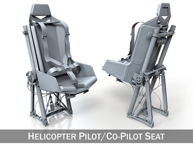Helicopter Pilot Seat 3D model | CGTrader