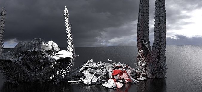 Alien Spine Tower 3 Tower structures 3D model | CGTrader