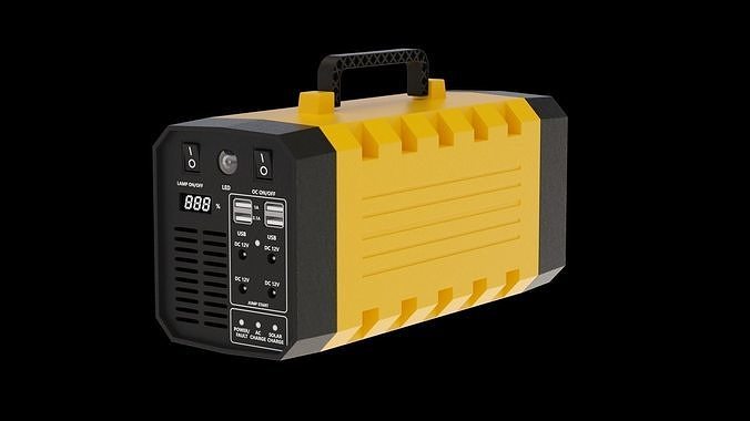 Portable Power Station 3D model | CGTrader