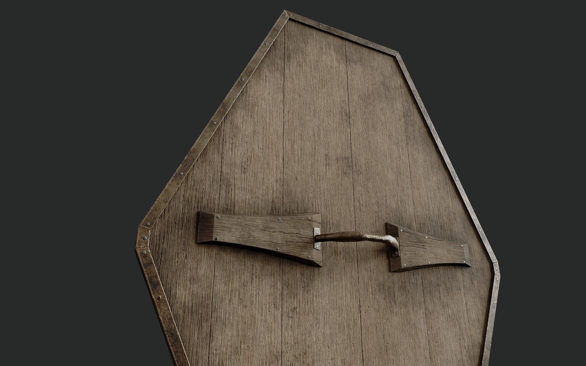 3D model Slavic diamond-shaped shield painted white with yggdrasil ...