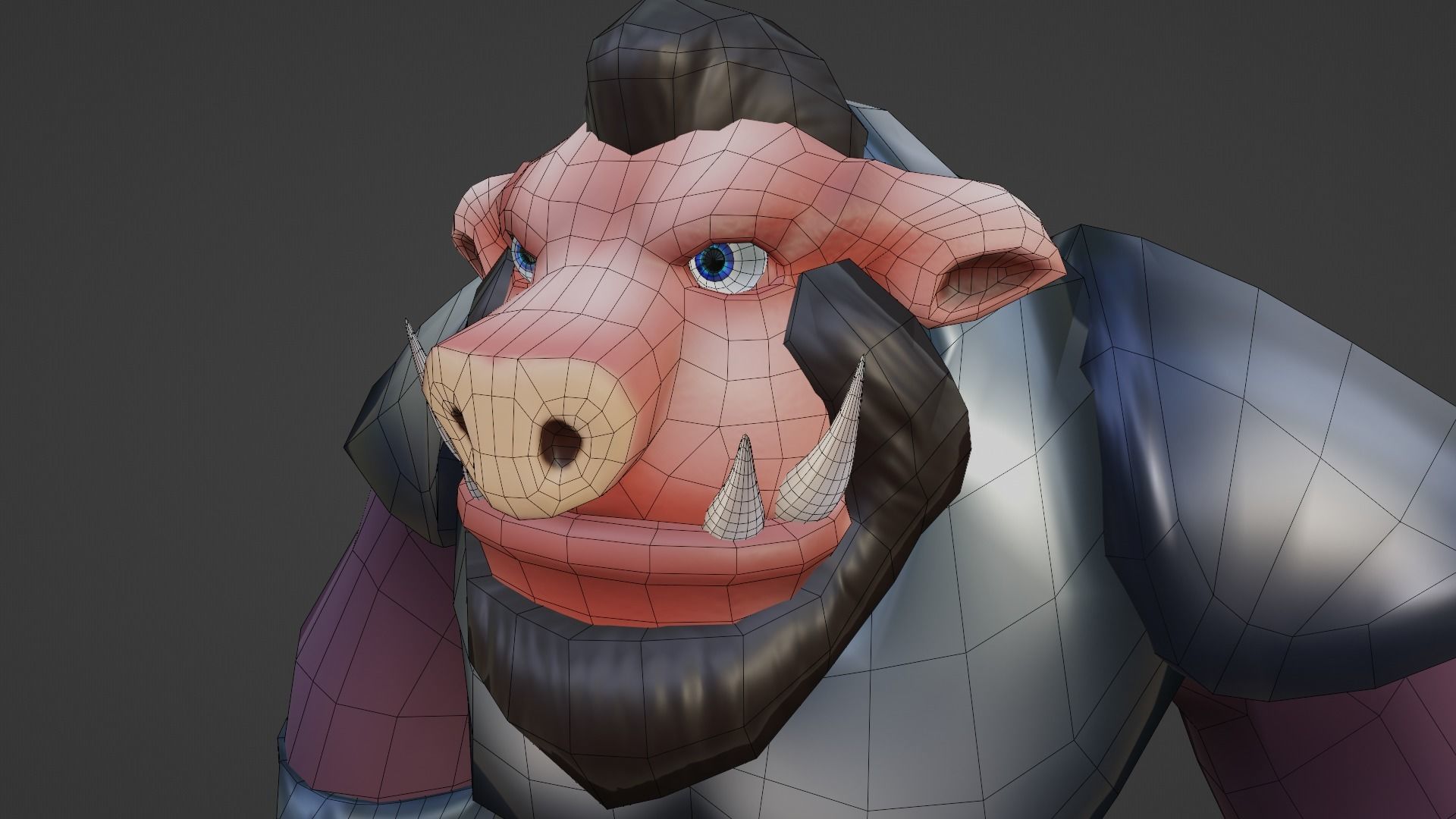 3D model Pig Character Low Poly VR / AR / low-poly | CGTrader