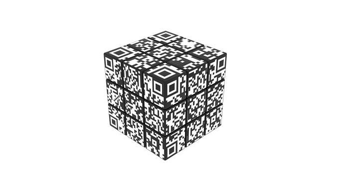 QR Code Rubiks Cube 3D model | CGTrader