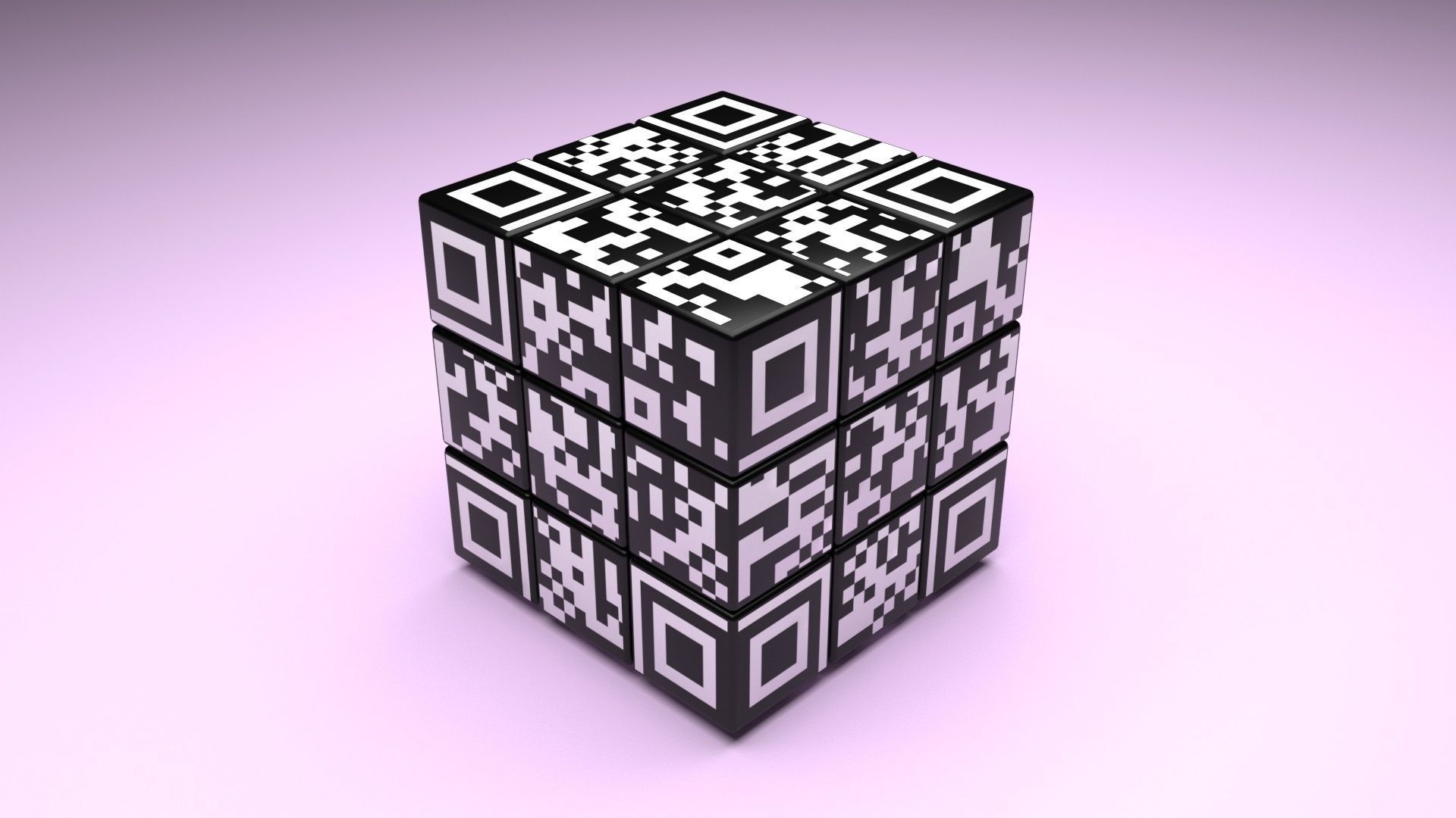 Qr Code Rubiks Cube 3d Model Cgtrader 8576