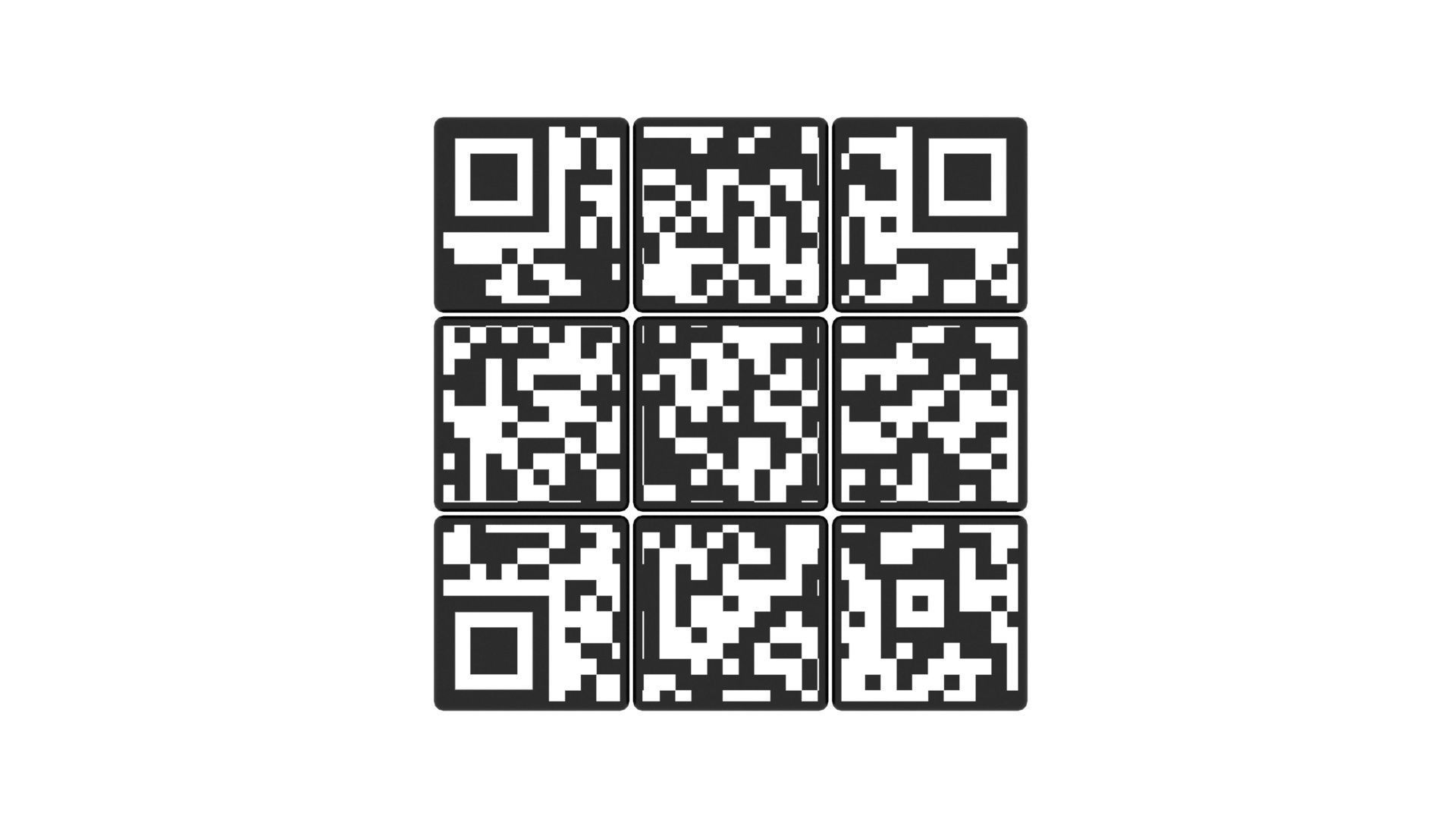 QR Code Rubiks Cube 3D model | CGTrader