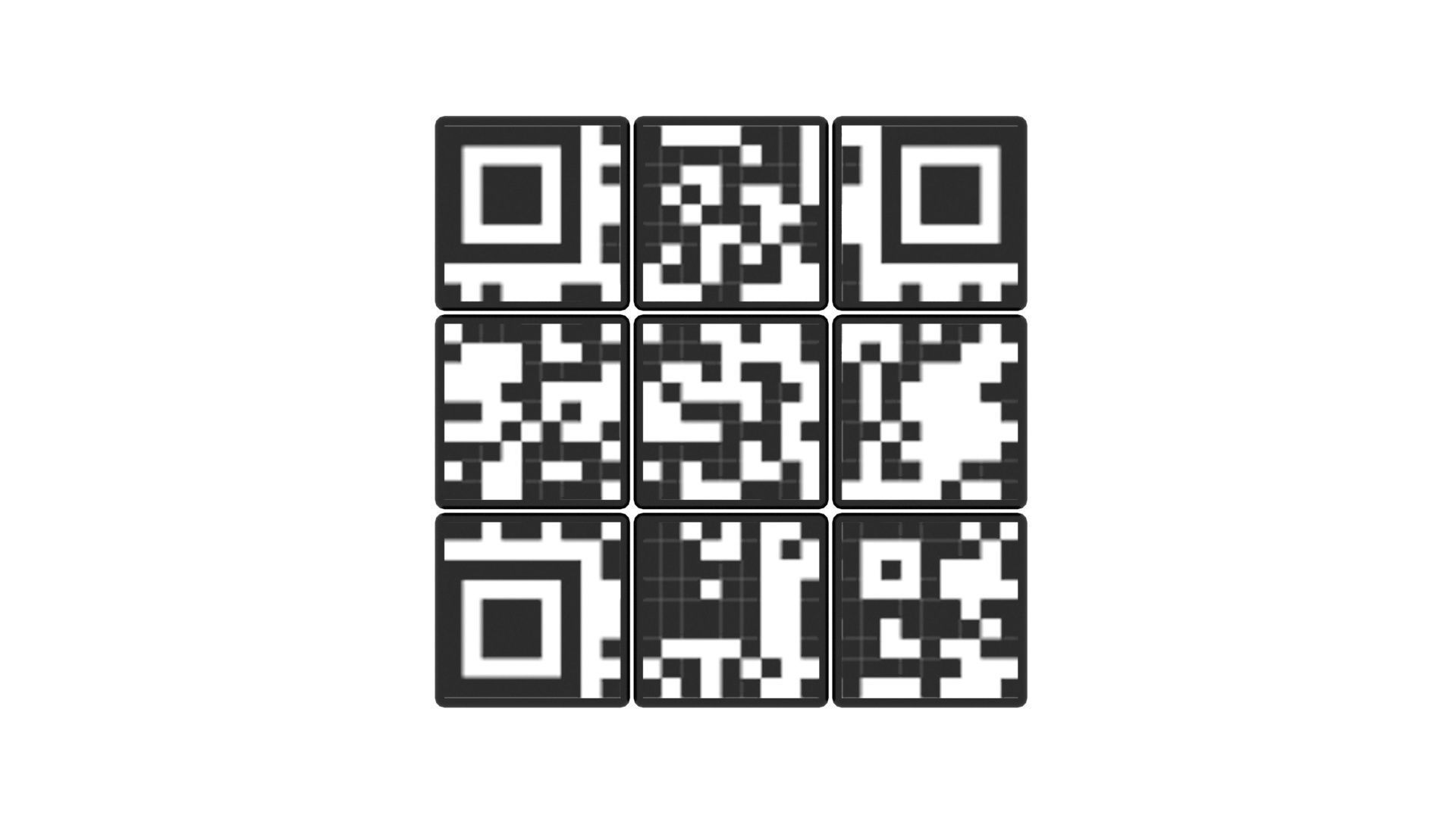 QR Code Rubiks Cube 3D model | CGTrader
