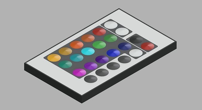 3D model Leds Remote VR / AR / low-poly | CGTrader