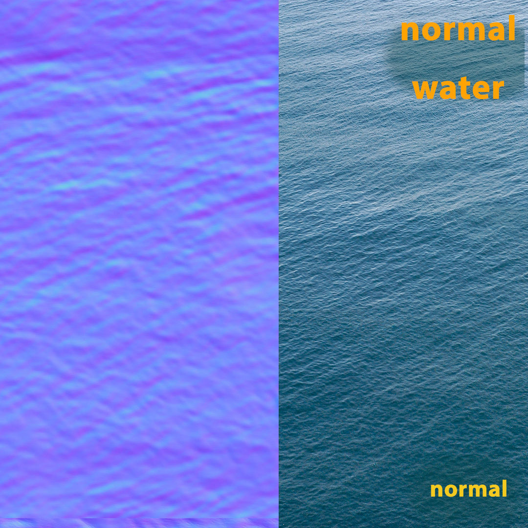 Texture 5 normal water VR / AR / low-poly | CGTrader