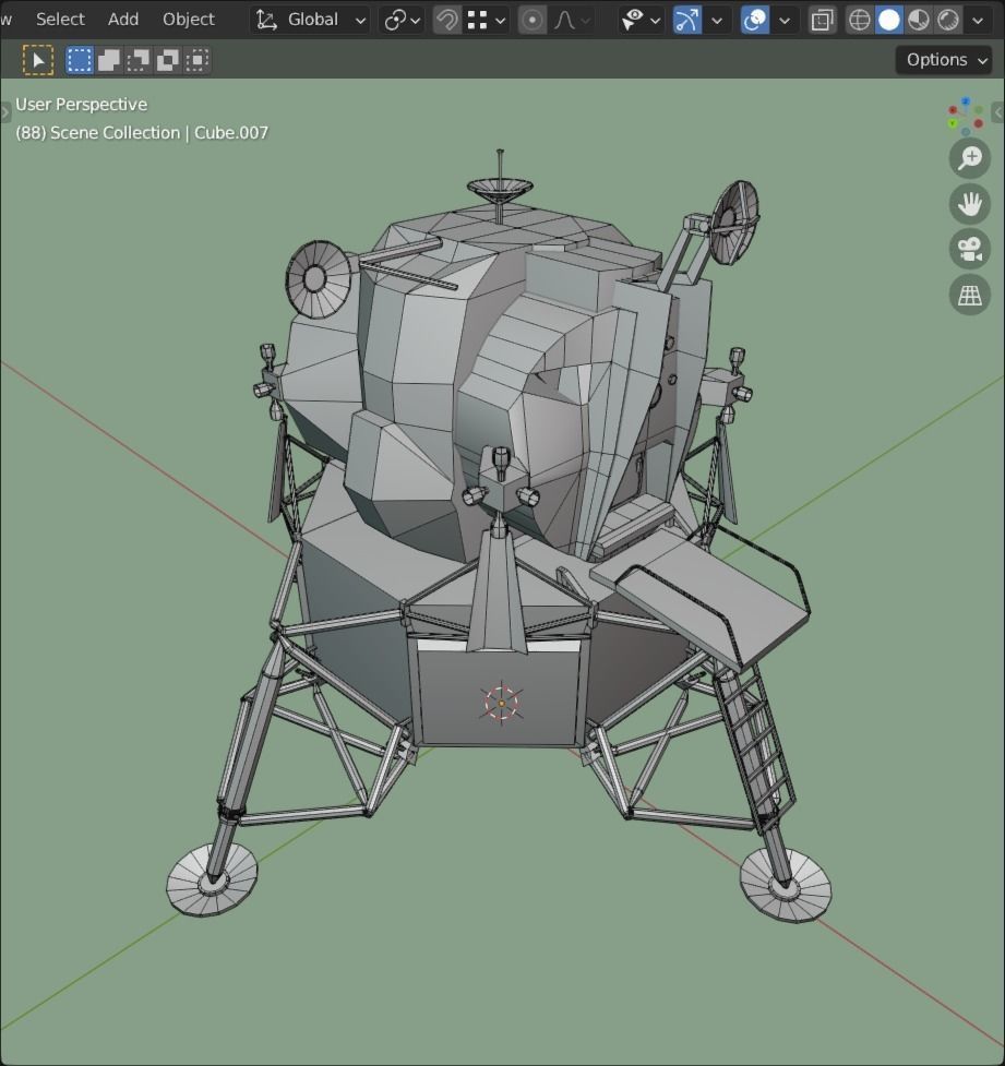 3D model Moon Lander VR / AR / low-poly | CGTrader
