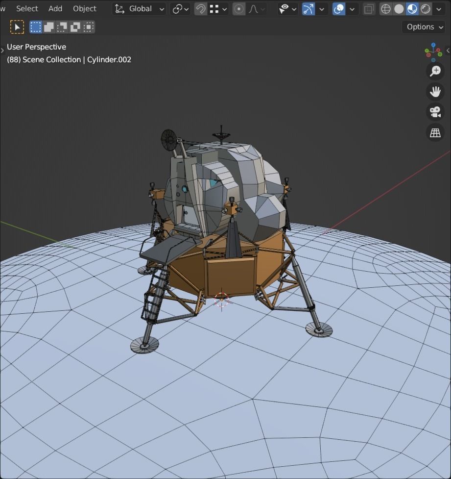 3D model Moon Lander VR / AR / low-poly | CGTrader