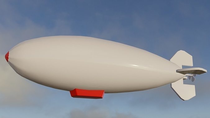 3D model Zeppelin airship in sky VR / AR / low-poly | CGTrader