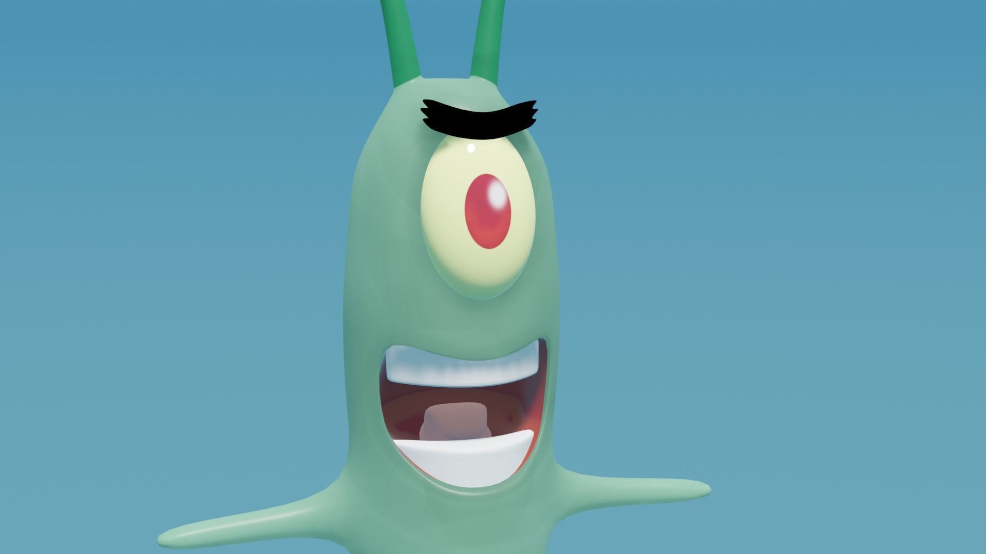 Sheldon J Plankton 3D model | CGTrader