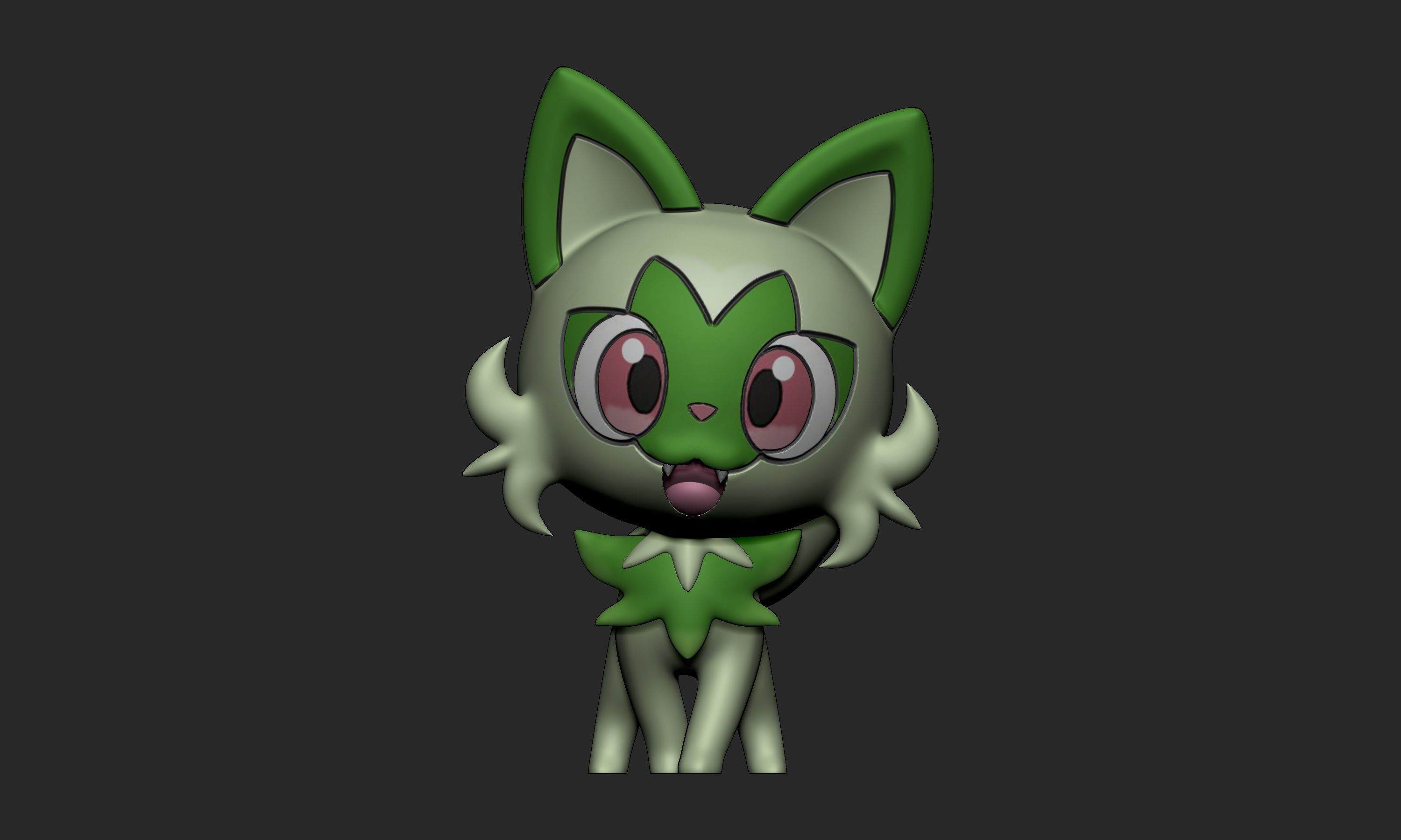 Pokemon - Sprigatito with 2 poses 3D model 3D printable | CGTrader