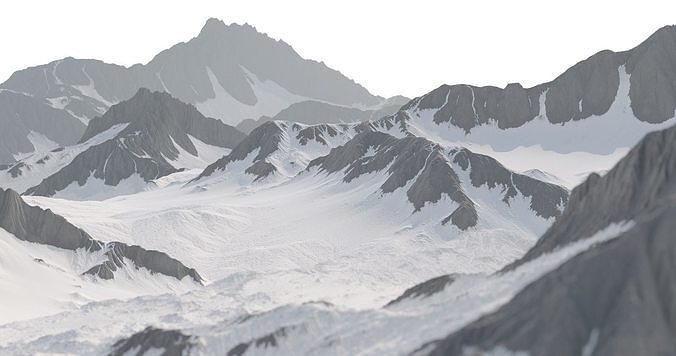 3D model Snowy Mountain VR / AR / low-poly | CGTrader