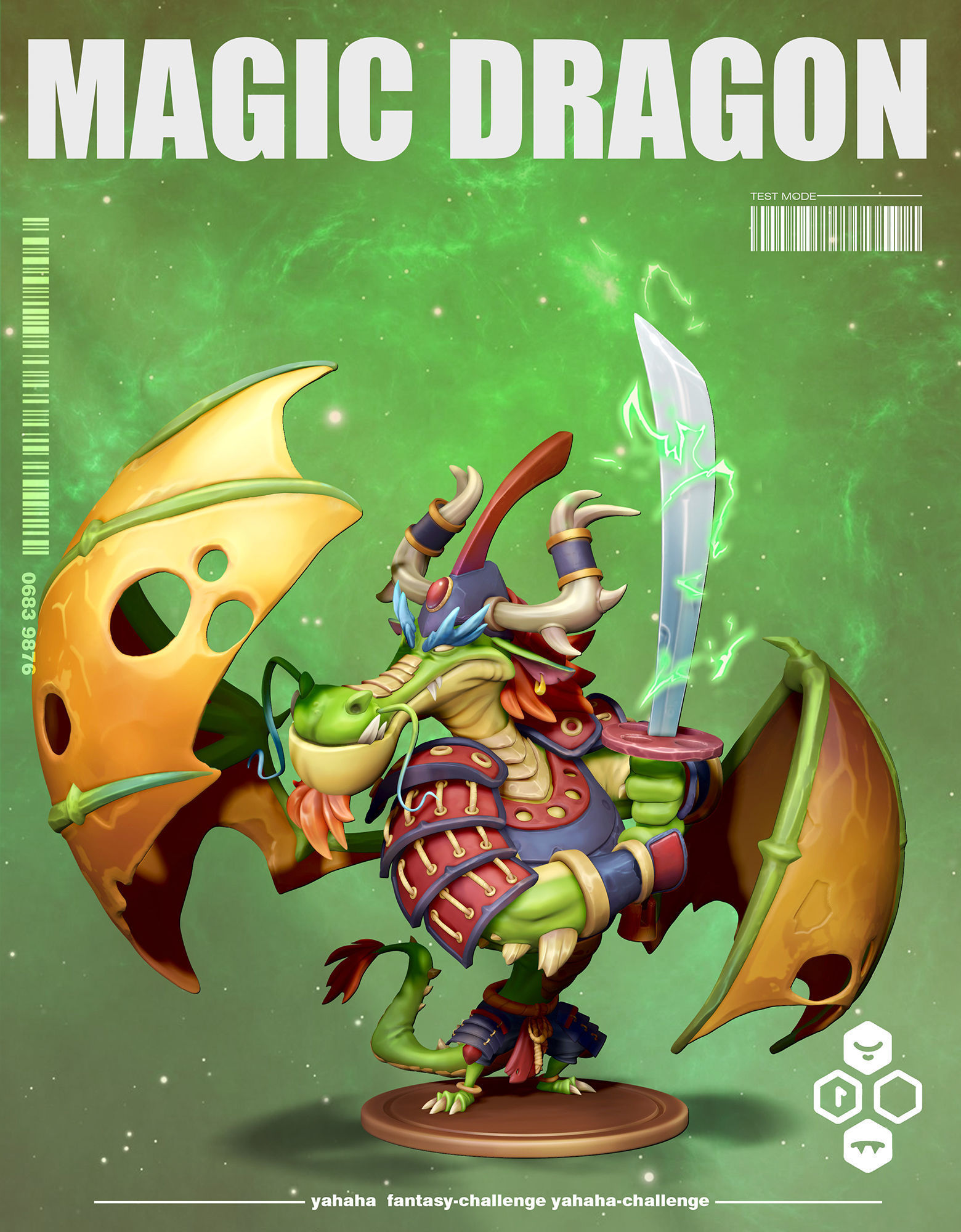 Magic dragon 3D model 3D printable | CGTrader