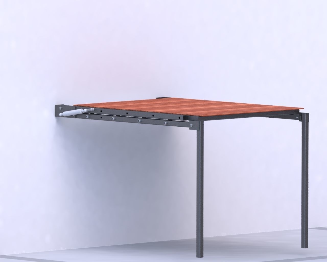 wall mounted folding table 3D model | CGTrader