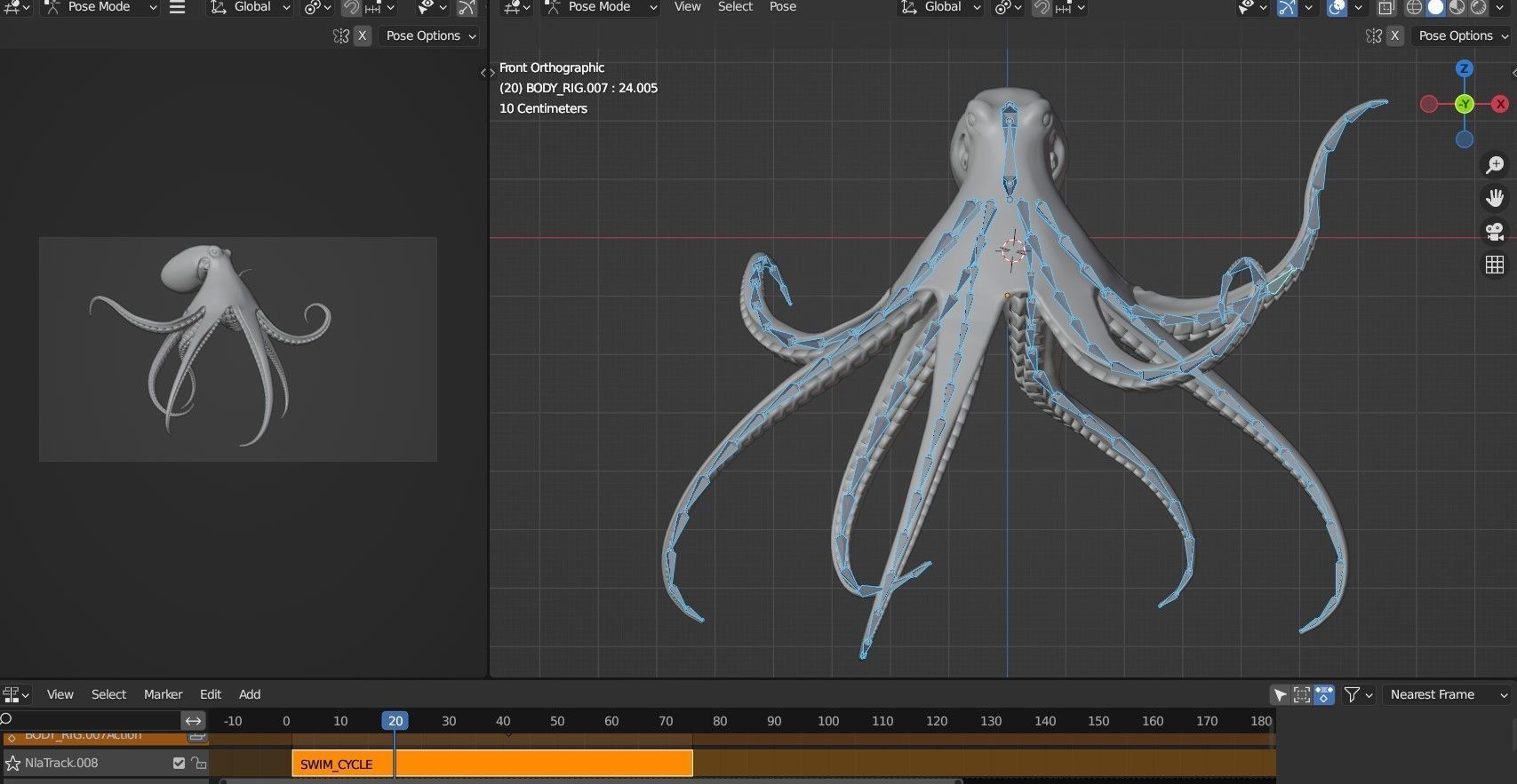 3D model Animated Blue-Ringed Octopus VR / AR / low-poly | CGTrader