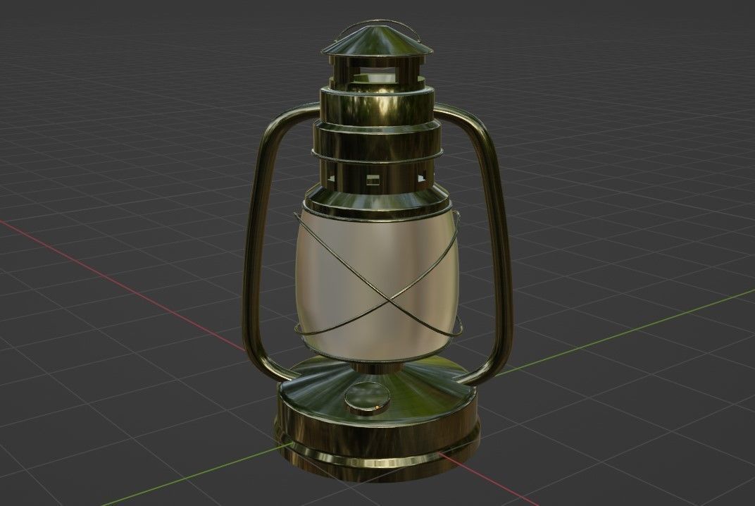Brushed Brass Gas Lantarn 3D model | CGTrader