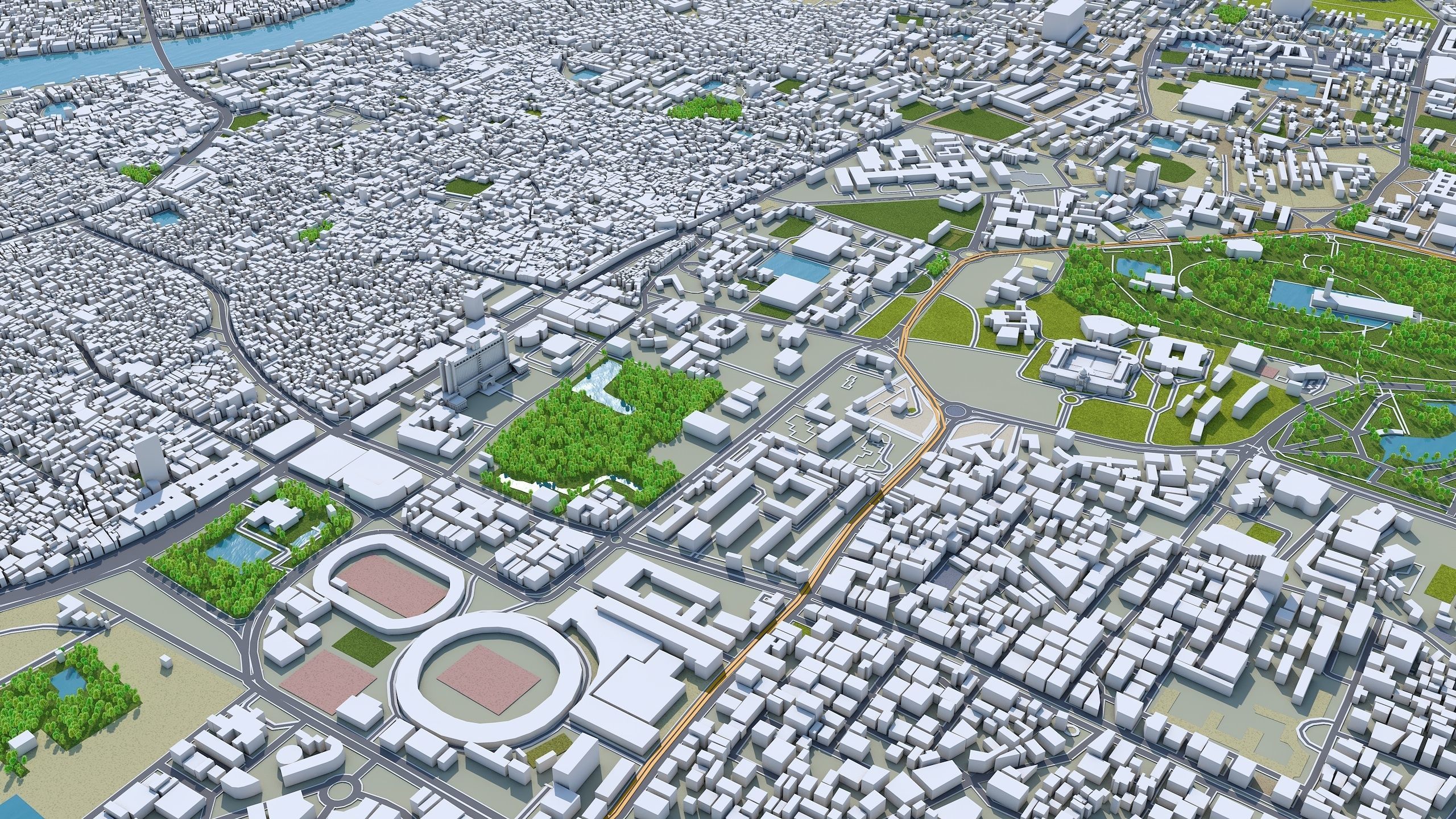 3D model Dhaka Downtown Bangladesh VR / AR / low-poly | CGTrader