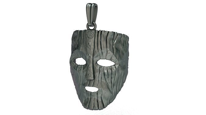 Loki Mask Pendant Viking Jewelry 3D model 3D printable | CGTrader