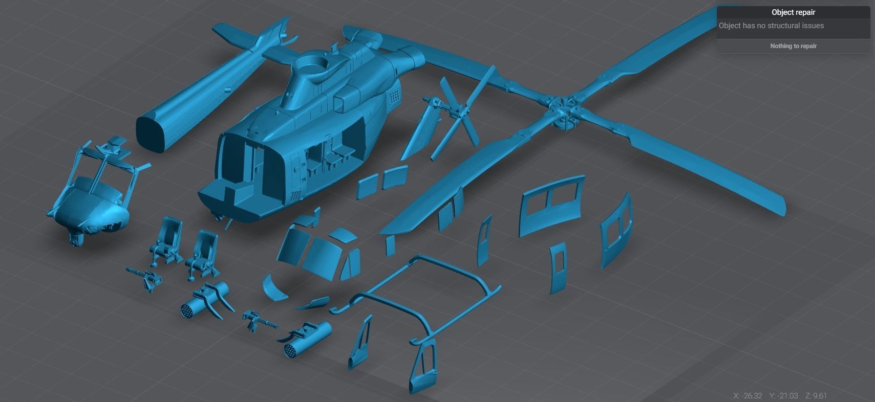 Uh1Y Venom Scale model 3D model 3D printable | CGTrader