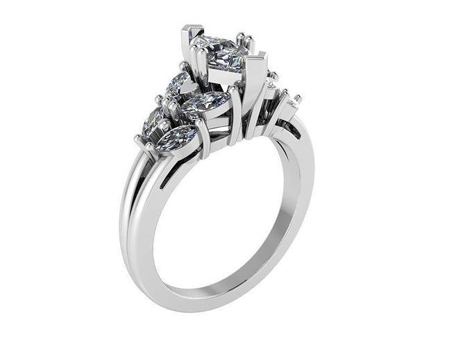 Round diamond ring 2382 3D print model 3D model 3D printable | CGTrader