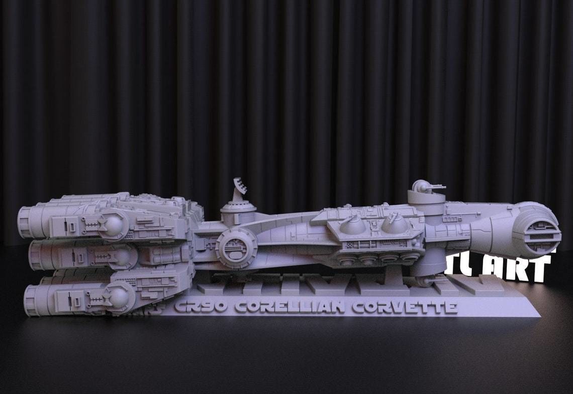 CR90 Space Ship 3D Print STL File for 3D Printing - Digital File 3D ...