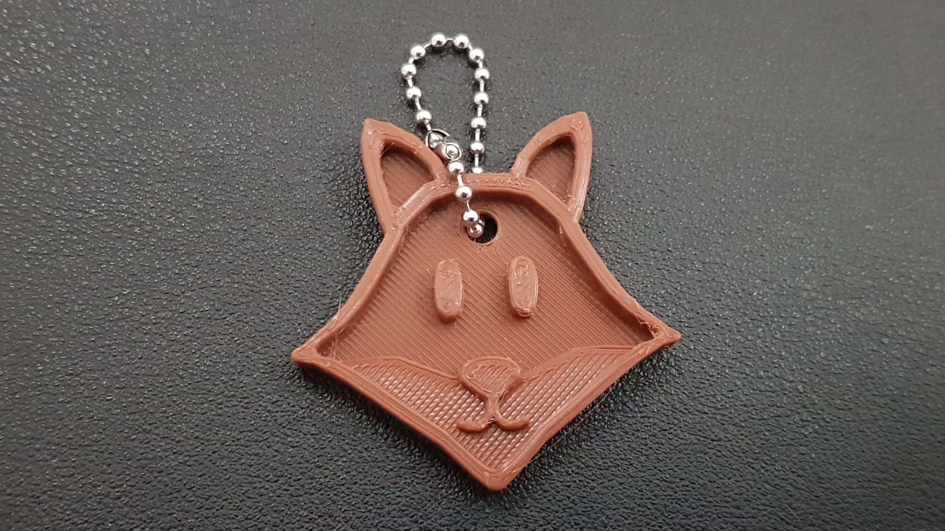 Embossed Fox Face Keychain 3D model 3D printable | CGTrader