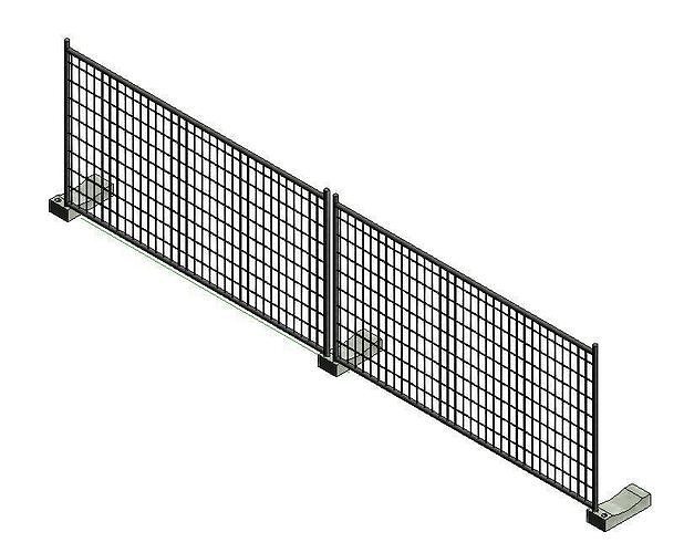 3D model Parametric Boundary Fence Low-poly 3D model-17 VR / AR / low ...