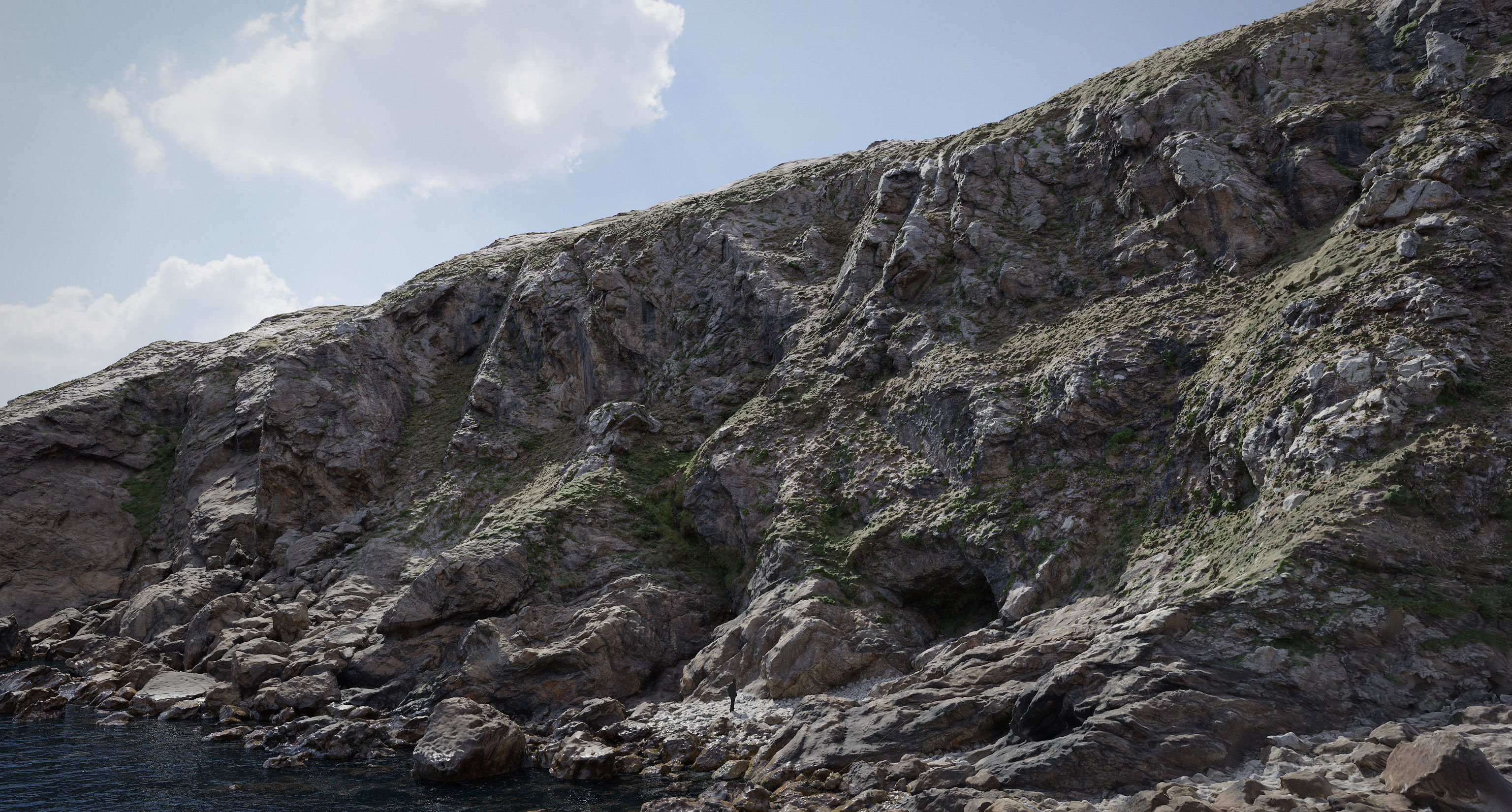 3D model Large Coast Line Cliff PBR Scan 01 VR / AR / low-poly | CGTrader