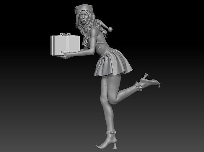 SANTA CLAUS GIRL 2 3D model 3D printable | CGTrader
