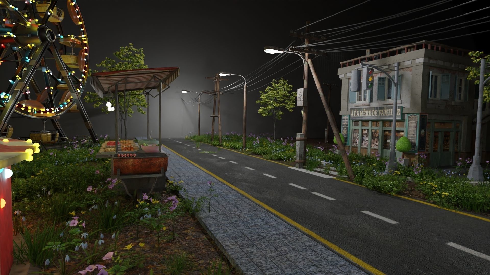Animated carnival scene 3D model animated | CGTrader