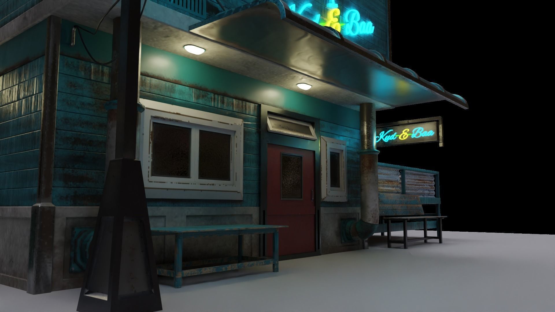 MEDIEVAL BAR COTTAGE WOODEN COTTAGE Low-poly 3D model 3D model animated ...